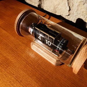 Vintage Digital Flip Clock in Glass Case - Etsy