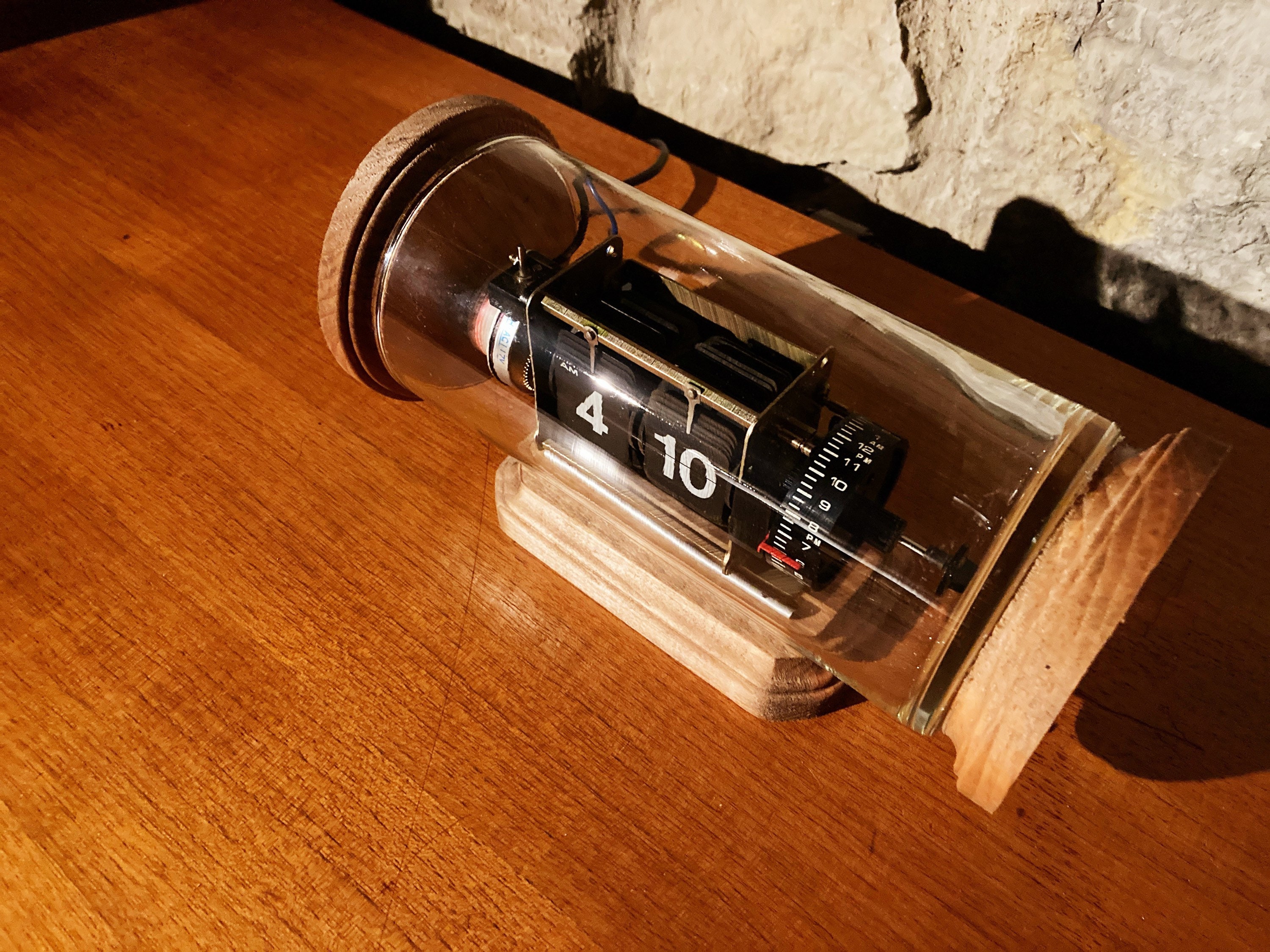 Vintage Digital Flip Clock in Glass Case - Etsy