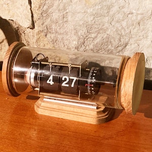 Vintage Digital Flip Clock in Glass Case - Etsy