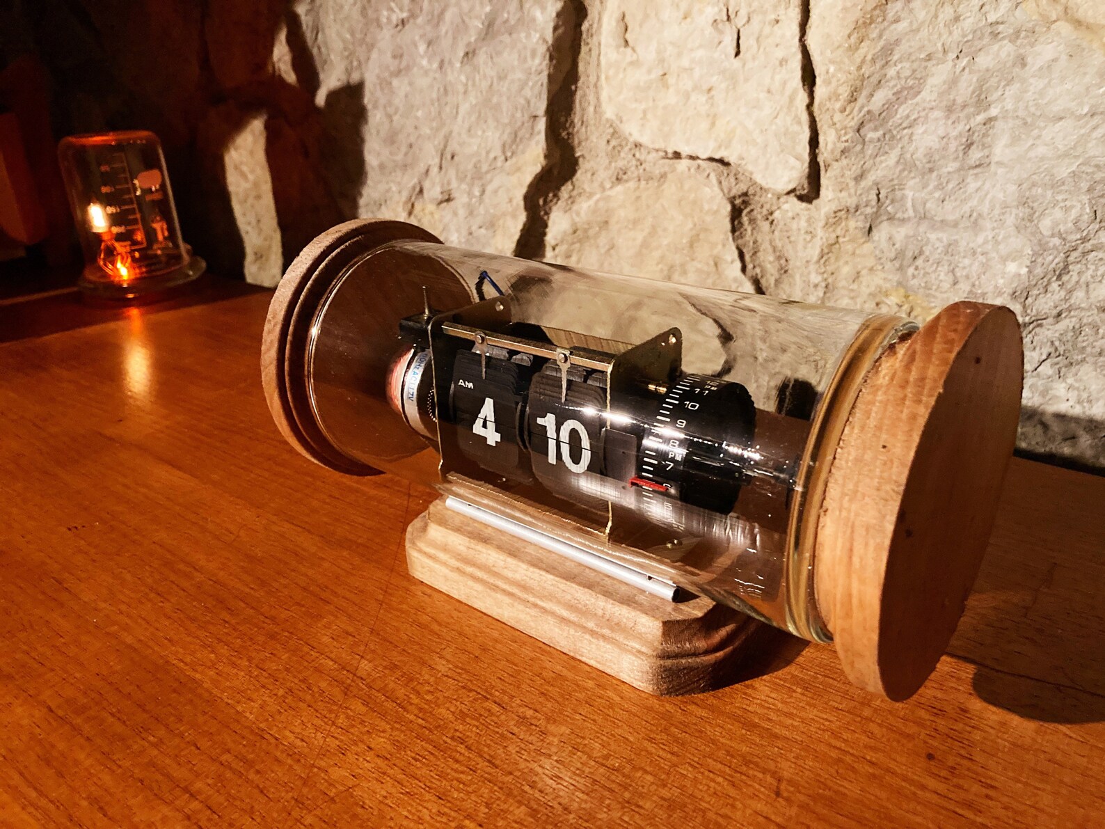 Vintage Digital Flip Clock in Glass Case - Etsy