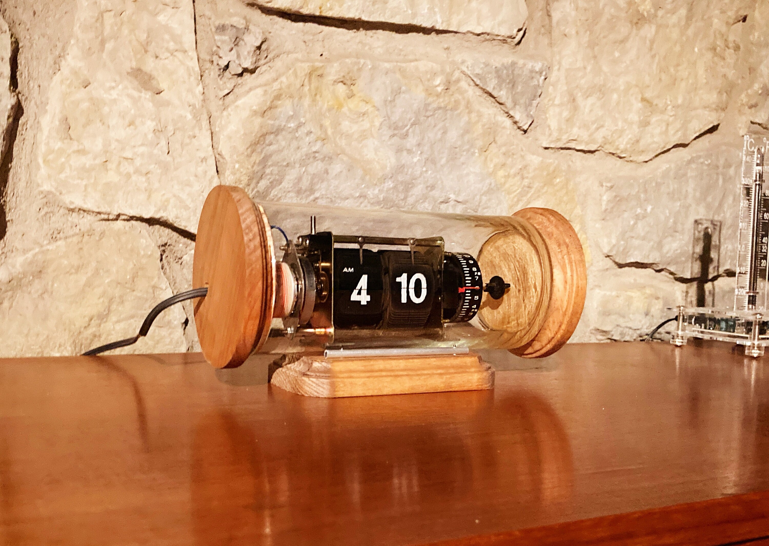 Vintage Digital Flip Clock in Glass Case - Etsy