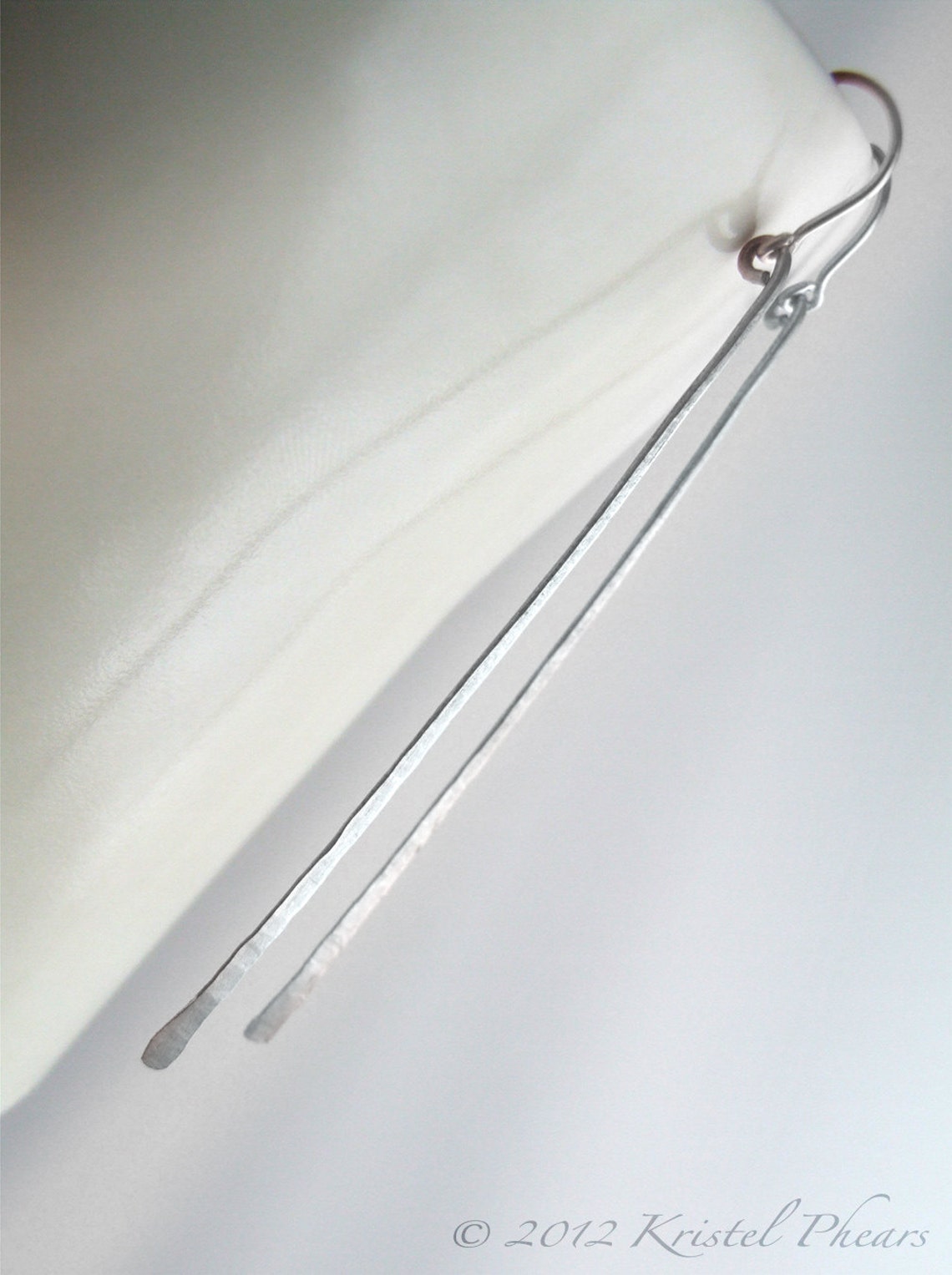 Long Bar Earrings Sterling Silver Dangle Earring Modern Ear - Etsy