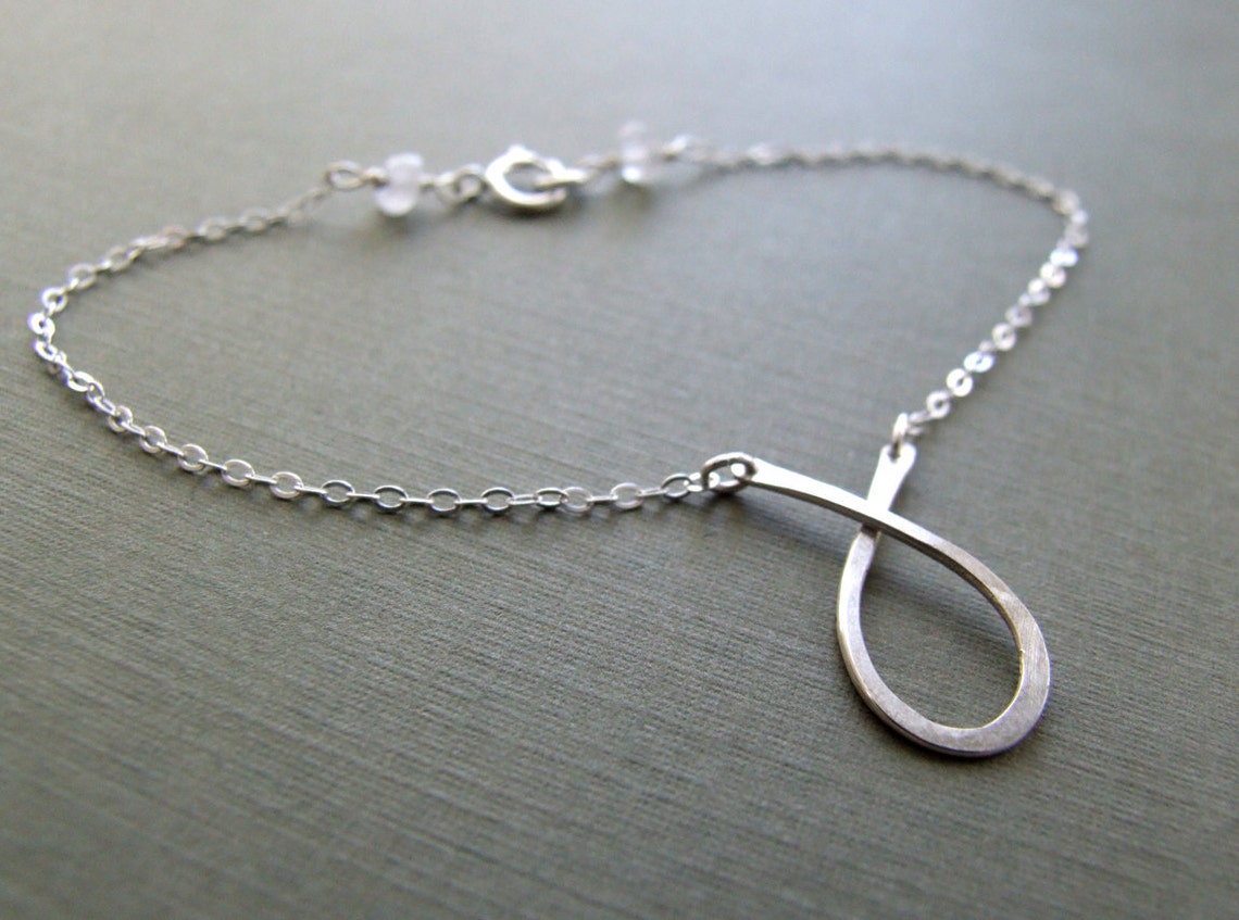 Fish Bracelet Sterling Silver Hand Hammered Simple - Etsy