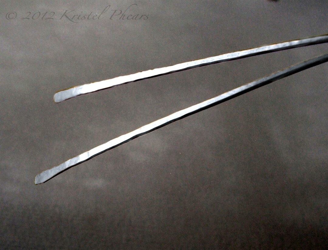 Long Bar Earrings - Sterling Silver Dangle Earring Modern Ear Wire ...