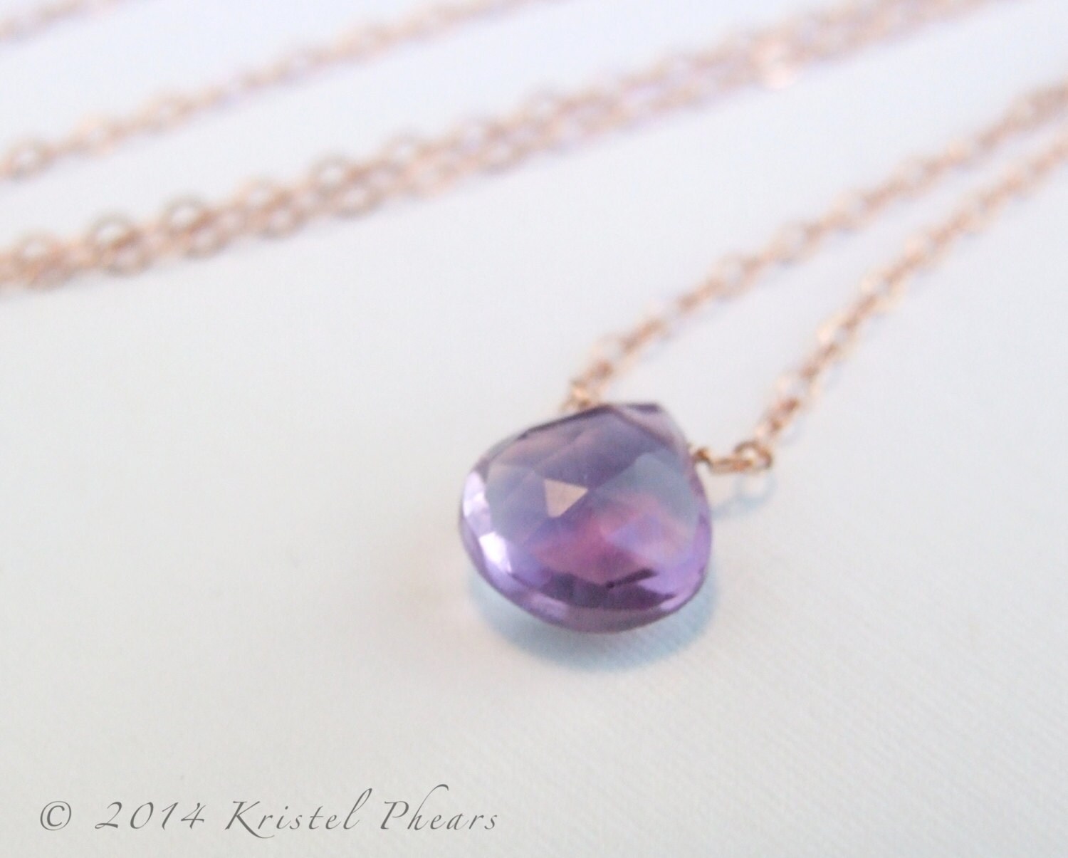 Amethyst Necklace February Birthstone Gift 14k Gold-filled or - Etsy