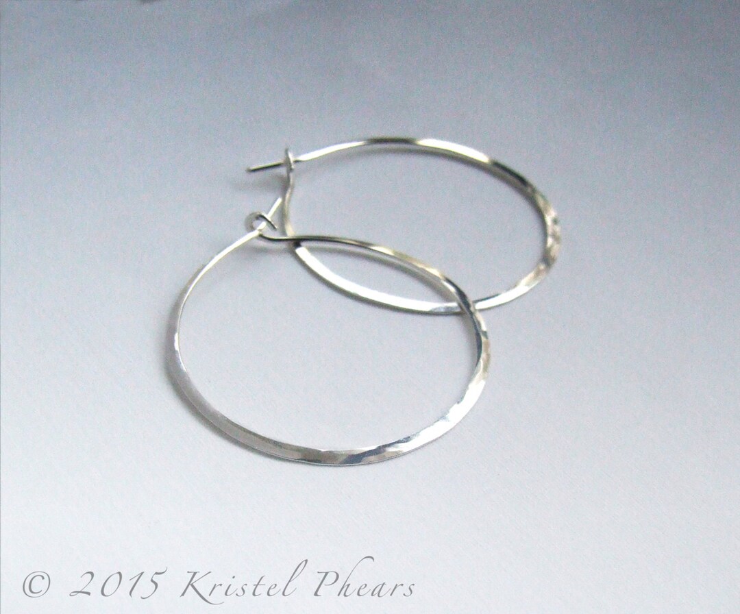 Titanium Hoops 2" (or Niobium) - Extra Large Eco-friendly Artisan ...