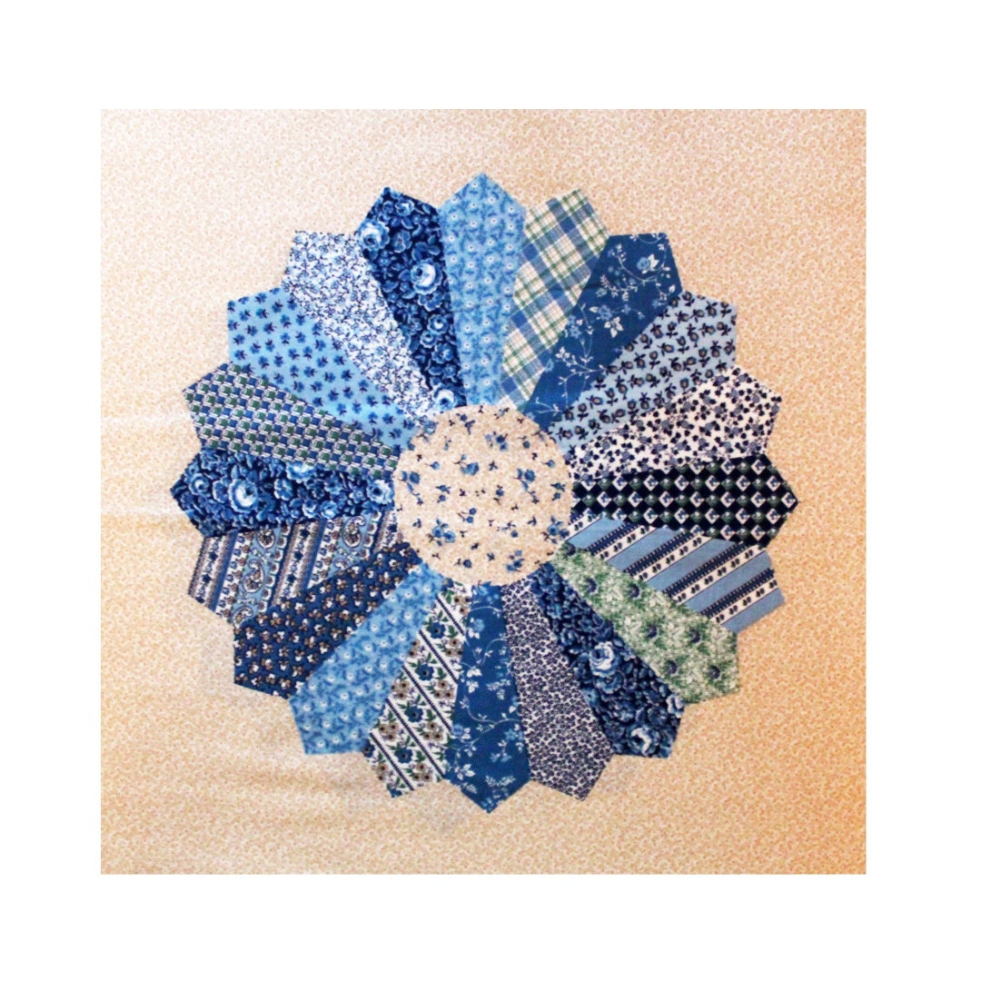 Vintage Precut 2 Printed Dresden Plate Blue Quilt Pillow - Etsy