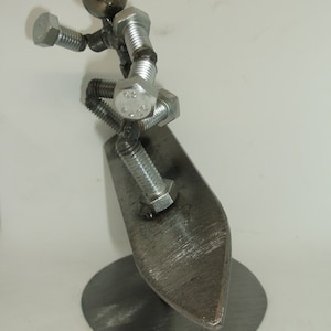 Surfer, Metal Bolt Figurine. Upcycled Art, Water Sports - Etsy