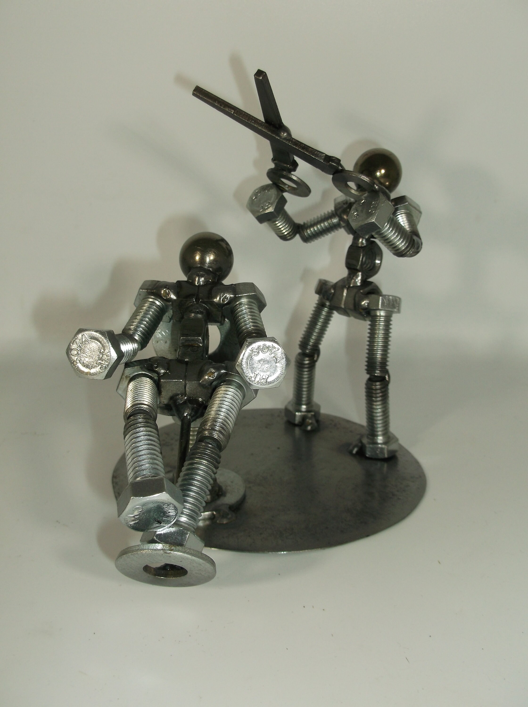 Barber Hair Dresser Metal Bolt Figurine People | Etsy