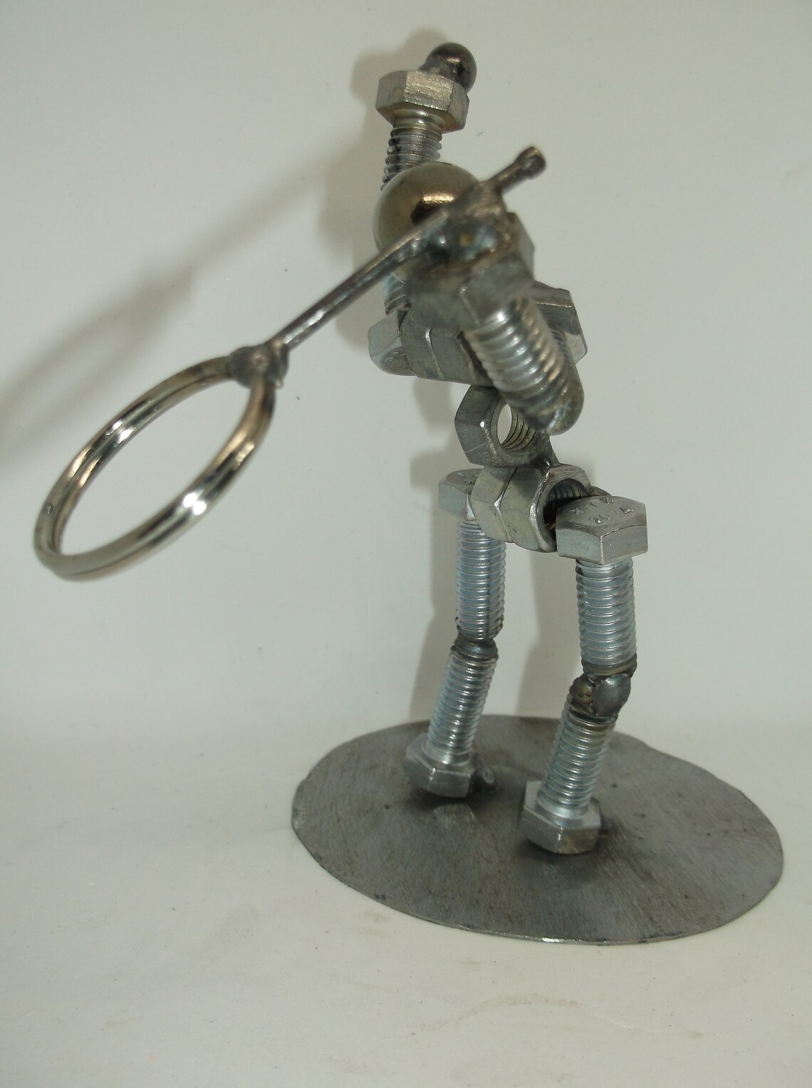 Tennis Player, Metal Bolt Figurine, Athlete, Sports Figure, Upcycled ...