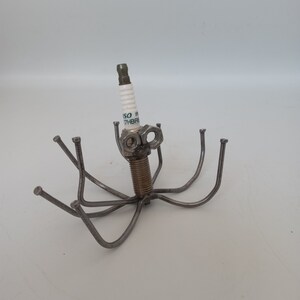Octopus Figurine, Metal Spark Plug Sculpture, Welded Arts and Crafts - Etsy