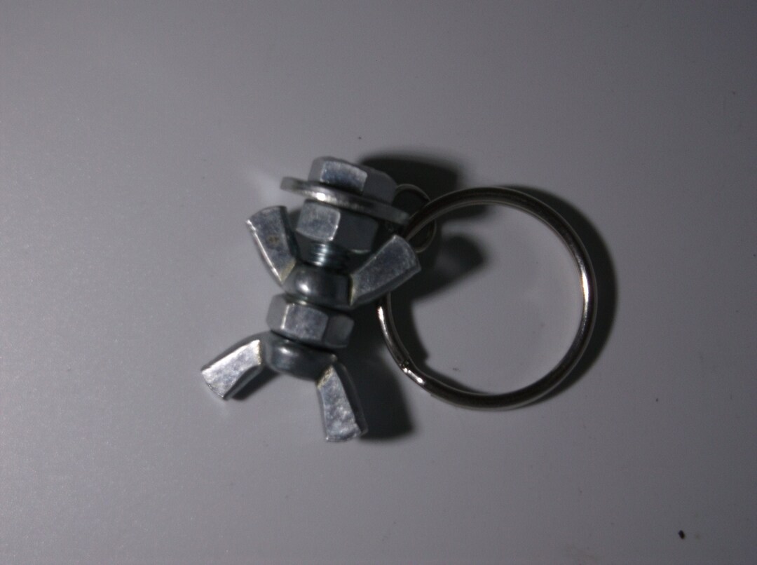 Miniature Nut & Bolt Man Key Chain: Upcycled Hardware Gift - Etsy