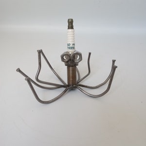 Octopus Figurine, Metal Spark Plug Sculpture, Welded Arts and Crafts - Etsy
