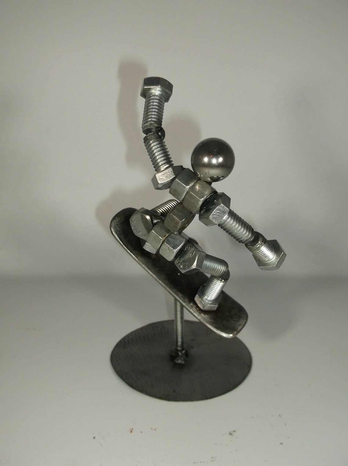 Snow Boarder Metal Bolt Figurine - Etsy