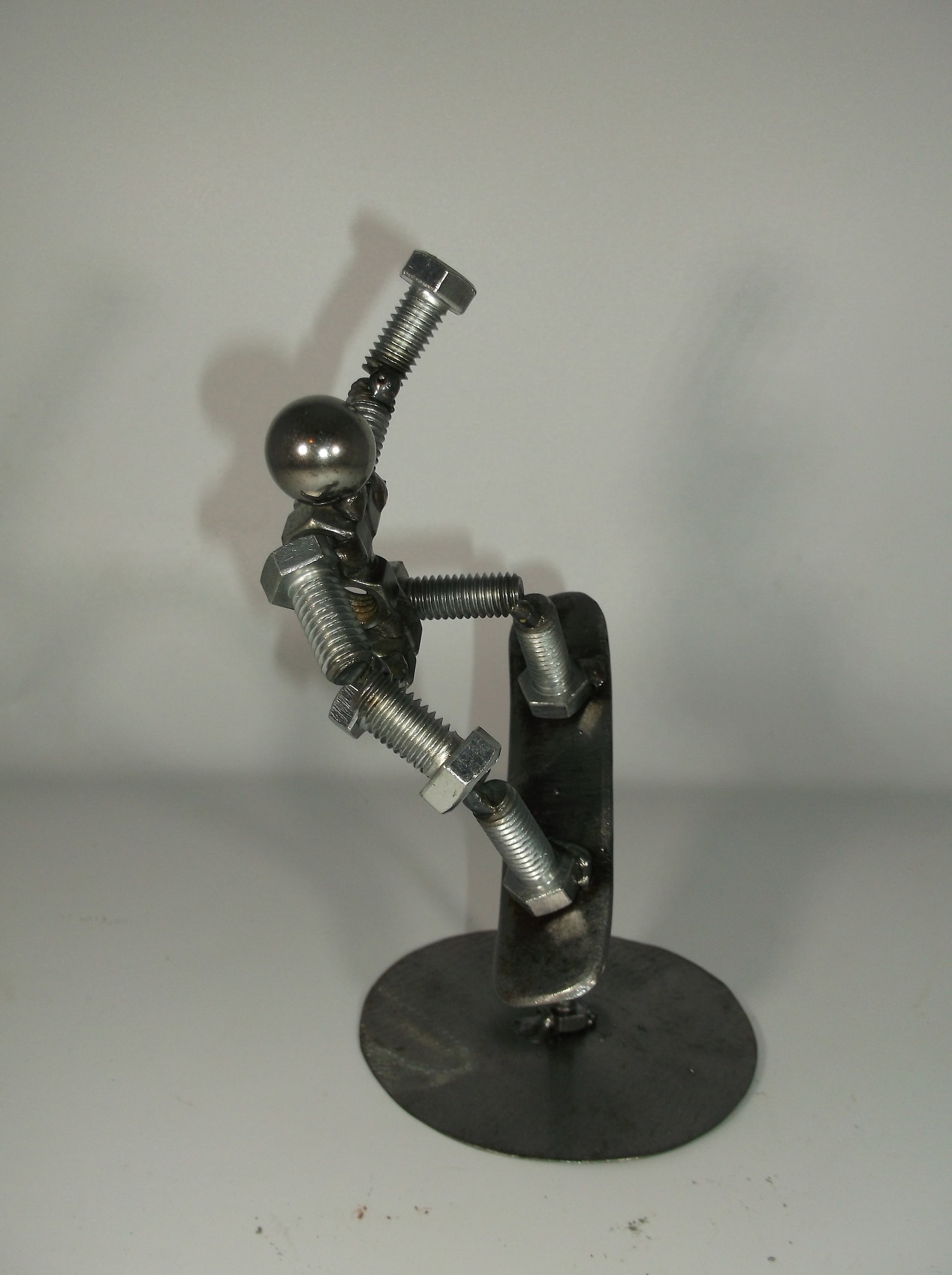Snow Boarder Metal Bolt Figurine - Etsy