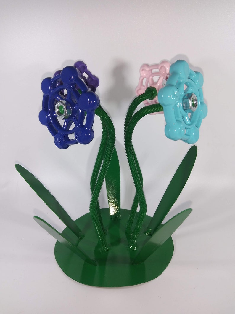 Recycled Metal Faucet Flower Bouquet: Handmade Floral Decor - Etsy