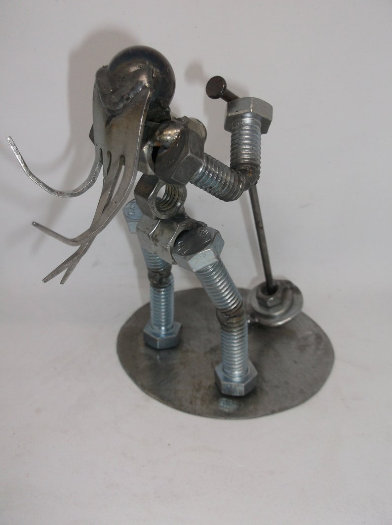 Female Singer, Metal Bolt Figurine, up Cycled Art, Musician - Etsy