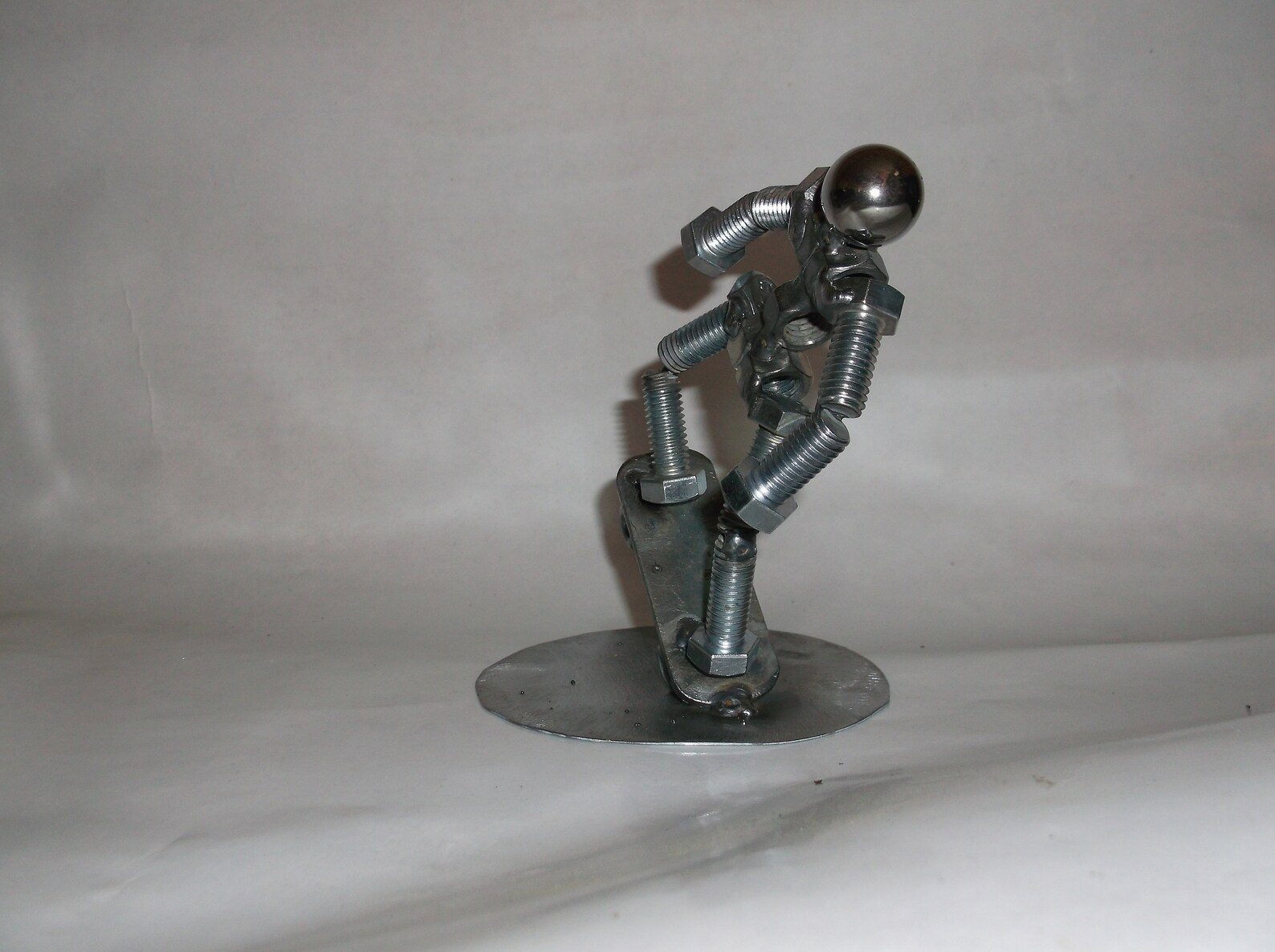 Skateboarder Metal Bolt Figurine Upcycled Metal Art - Etsy