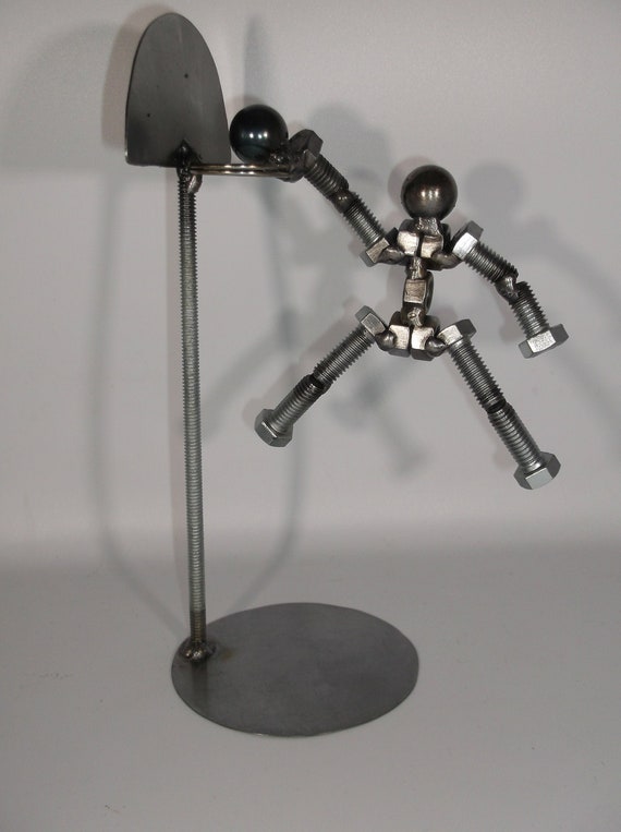Basketball Player Metal Bolt Figurine Athlete Slam Dunk - Etsy