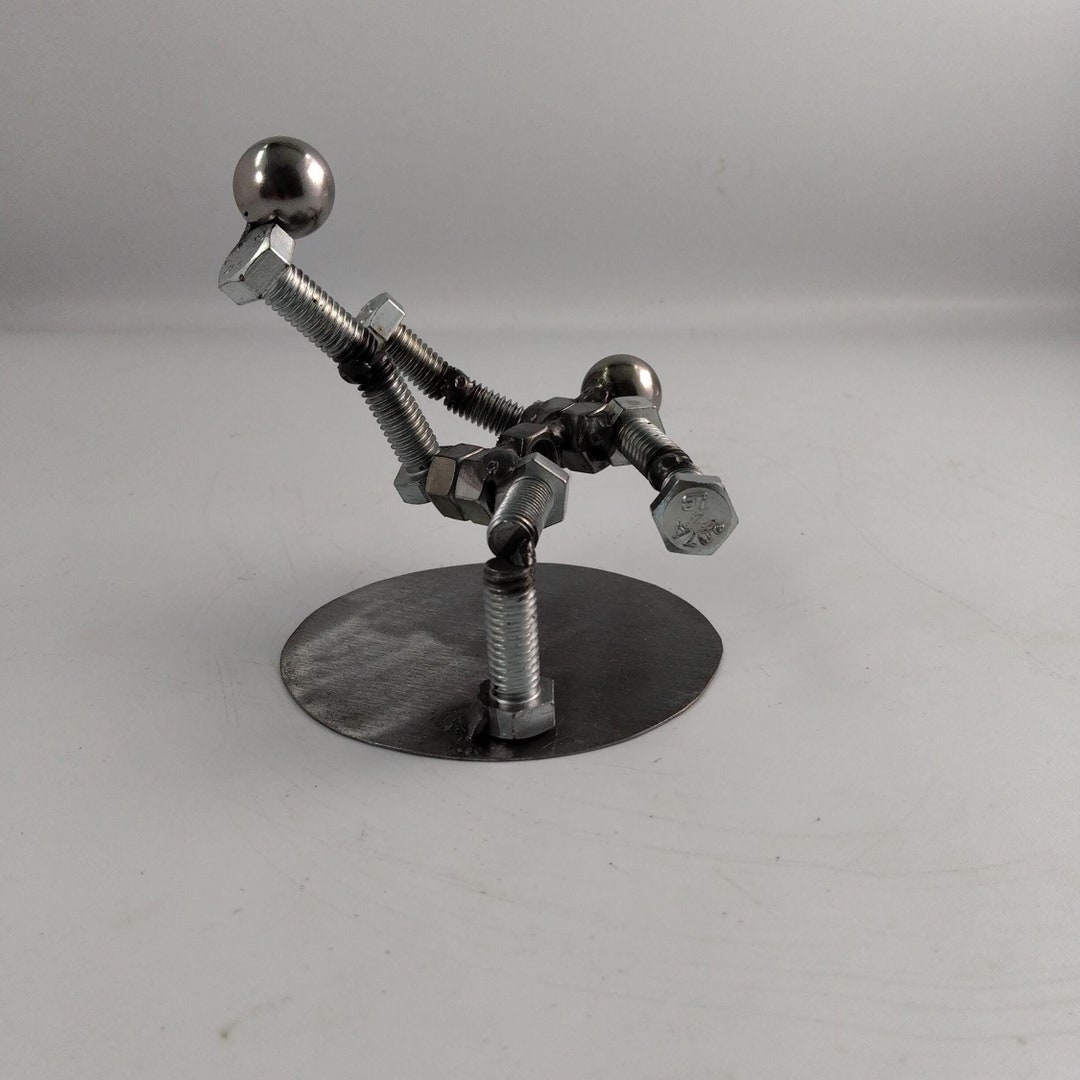 Recycled Metal Soccer Player Figurine: Handmade Sports Gift - Etsy