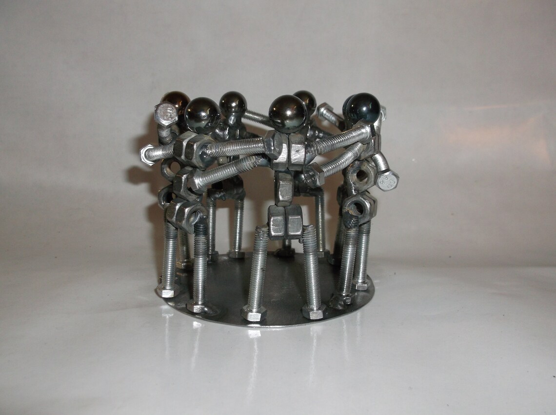 Huddling Metal Bolt People, Group Hug, Team - Etsy