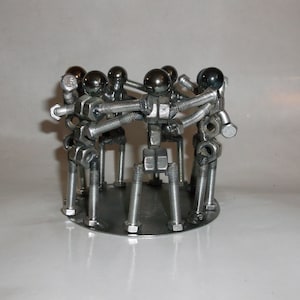 Huddling Metal Bolt People, Group Hug, Team - Etsy