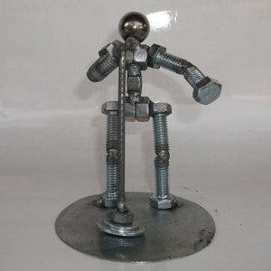 Singer, Metal Bolt Figurine, up Cycled Art, Musician - Etsy