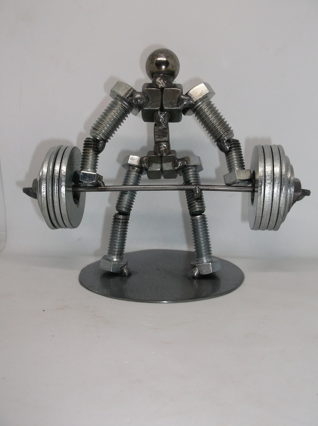 4 Plates Deadlift Weight Lifter, Metal Bolt Figurine, Body Builder ...