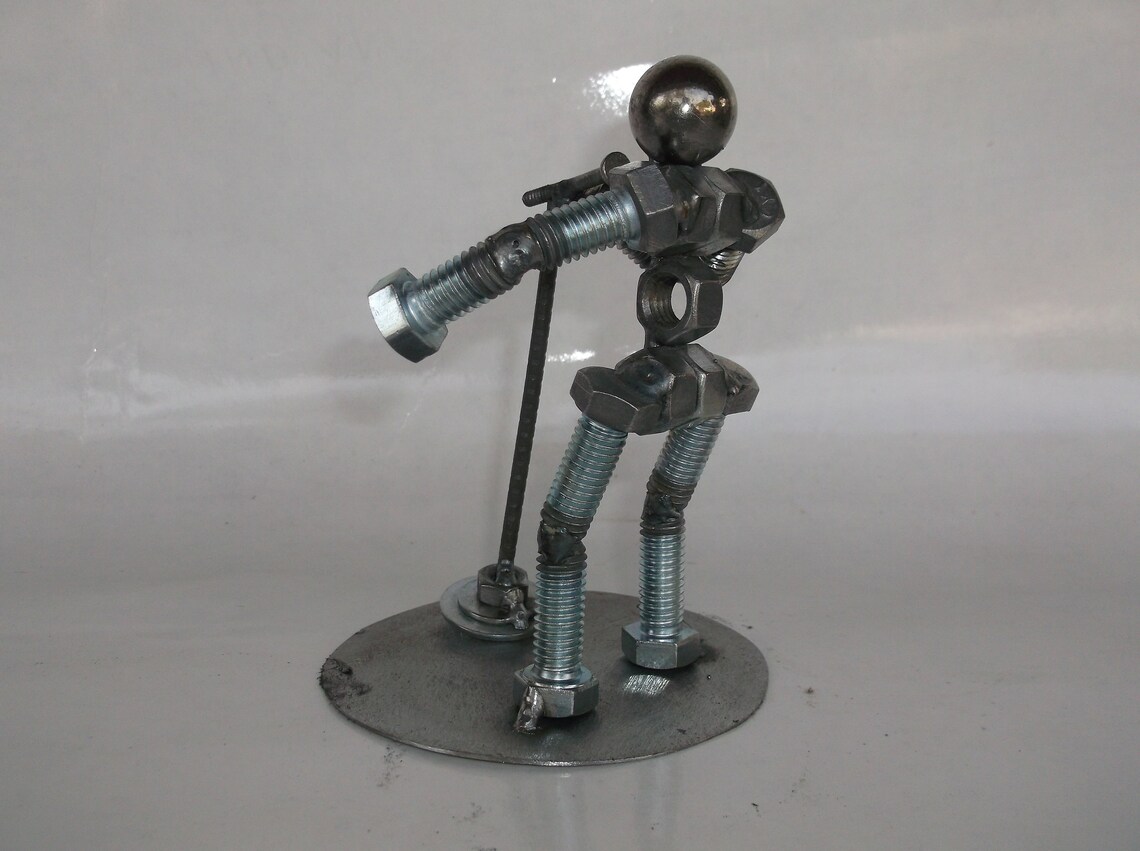 Singer, Metal Bolt Figurine, up Cycled Art, Musician - Etsy