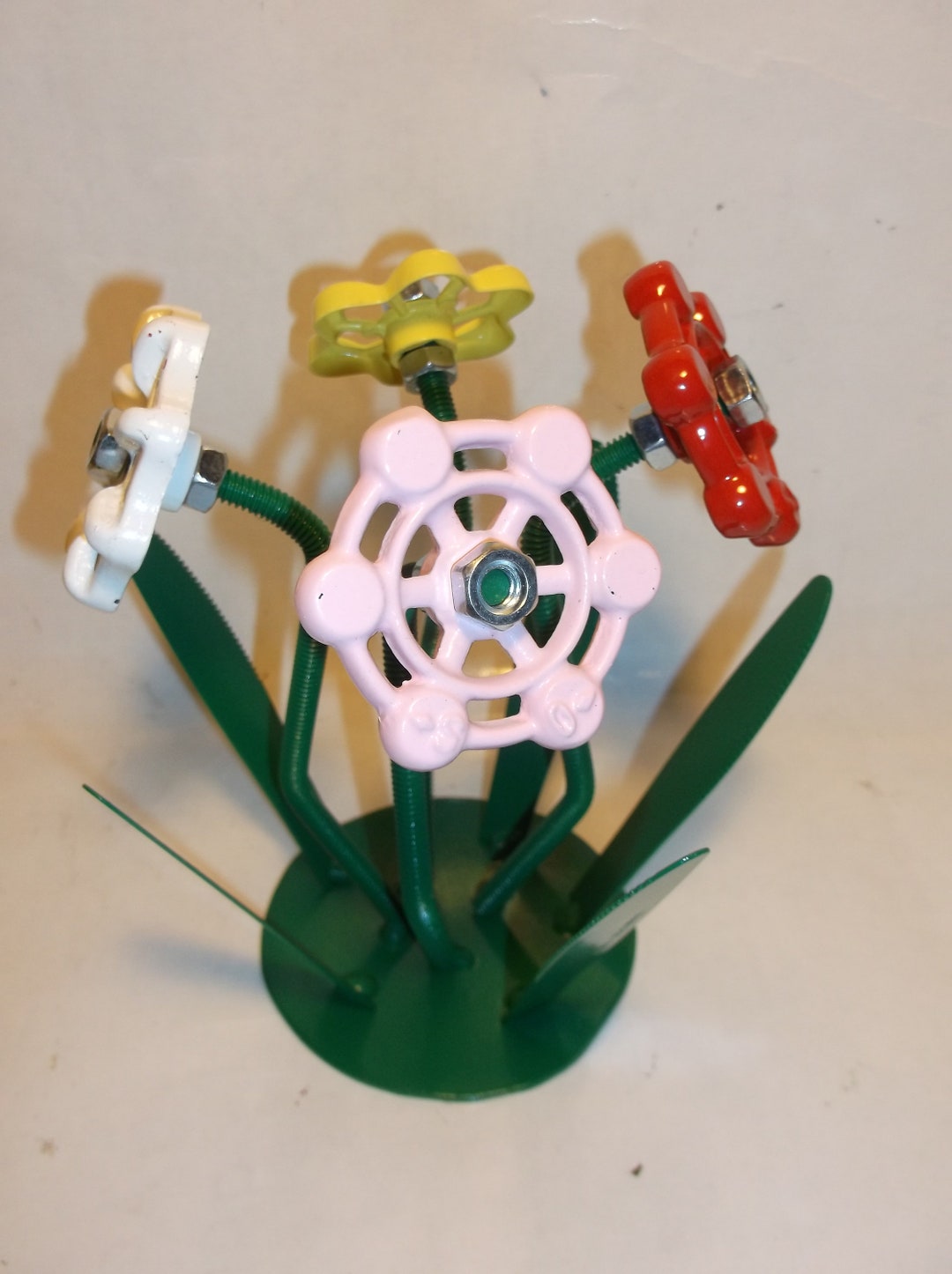 Recycled Metal Faucet Flower Bouquet: Handmade Floral Decor - Etsy
