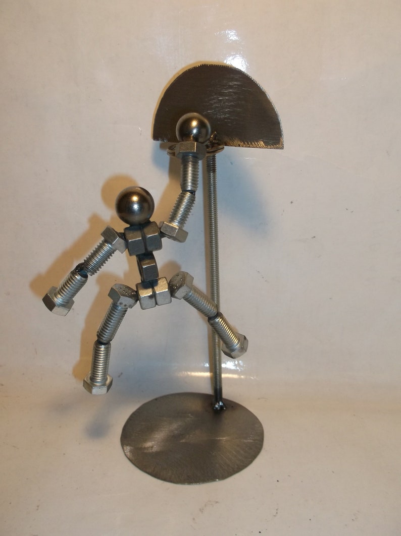 Basketball Player Metal Bolt Figurine Athlete Slam Dunk - Etsy