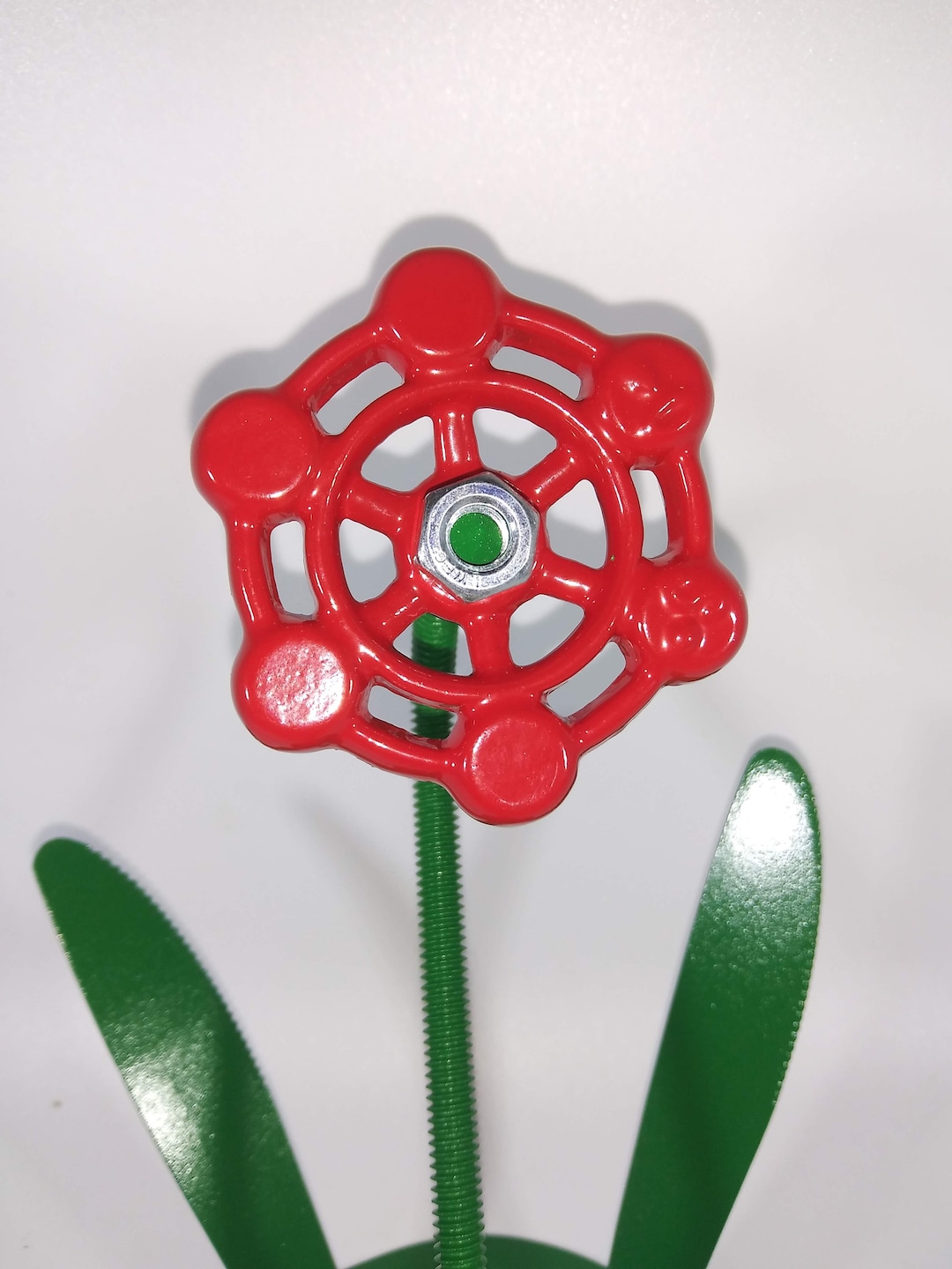 Red Metal Flower, Sculptured Floral Decor, Faucet Flower Valentines ...