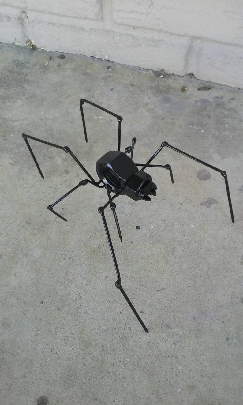 Spider Metal Recycled Art, Black Widow Spider - Etsy