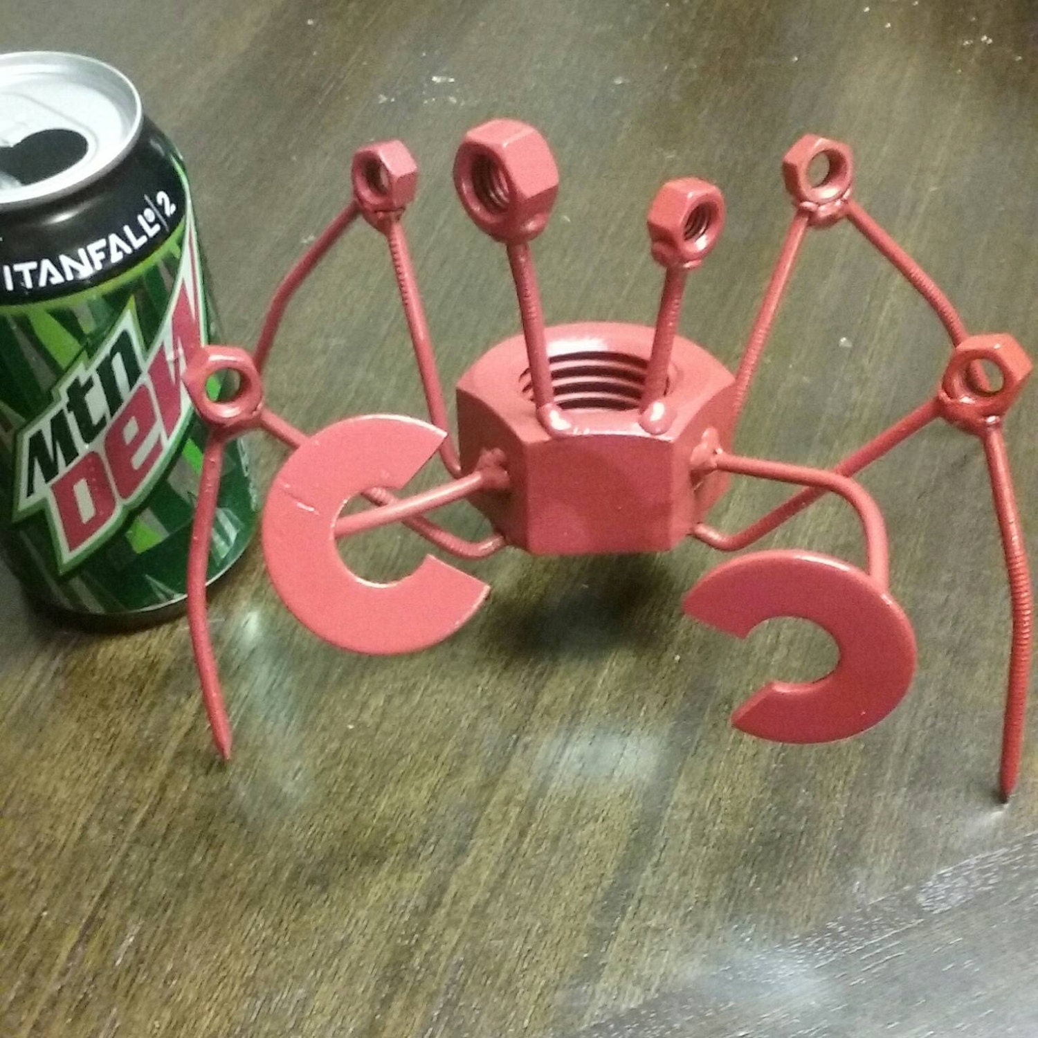 Red Crab Scrap Metal Recycled Art, Crab Sculpture Figurine - Etsy