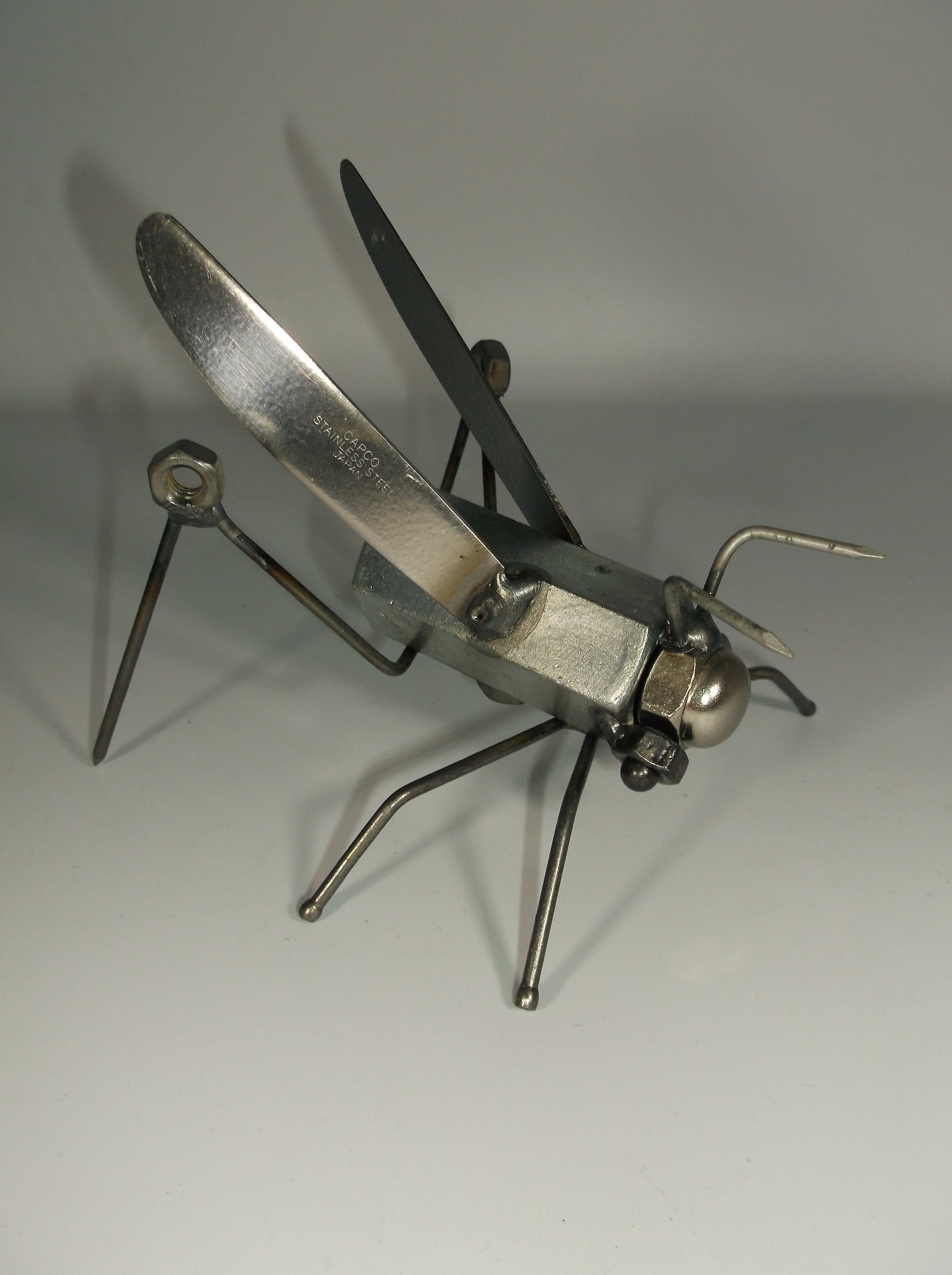 Grasshopper Metal Sculpture Insects Garden Stake Yard Art | Etsy