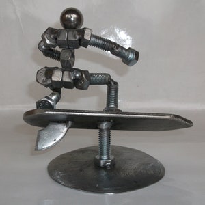 Surfer, Metal Bolt Figurine. Upcycled Art, Water Sports - Etsy