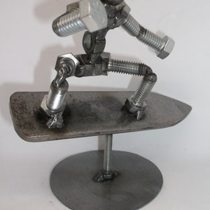 Surfer, Metal Bolt Figurine. Upcycled Art, Water Sports - Etsy