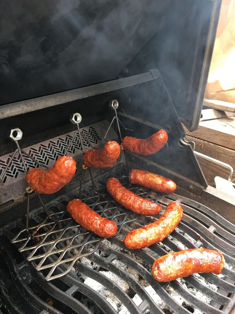 Triple Hot Dog Man, Barbeque Grill Guy, Metal Art BBQ Brat Cooker - Etsy