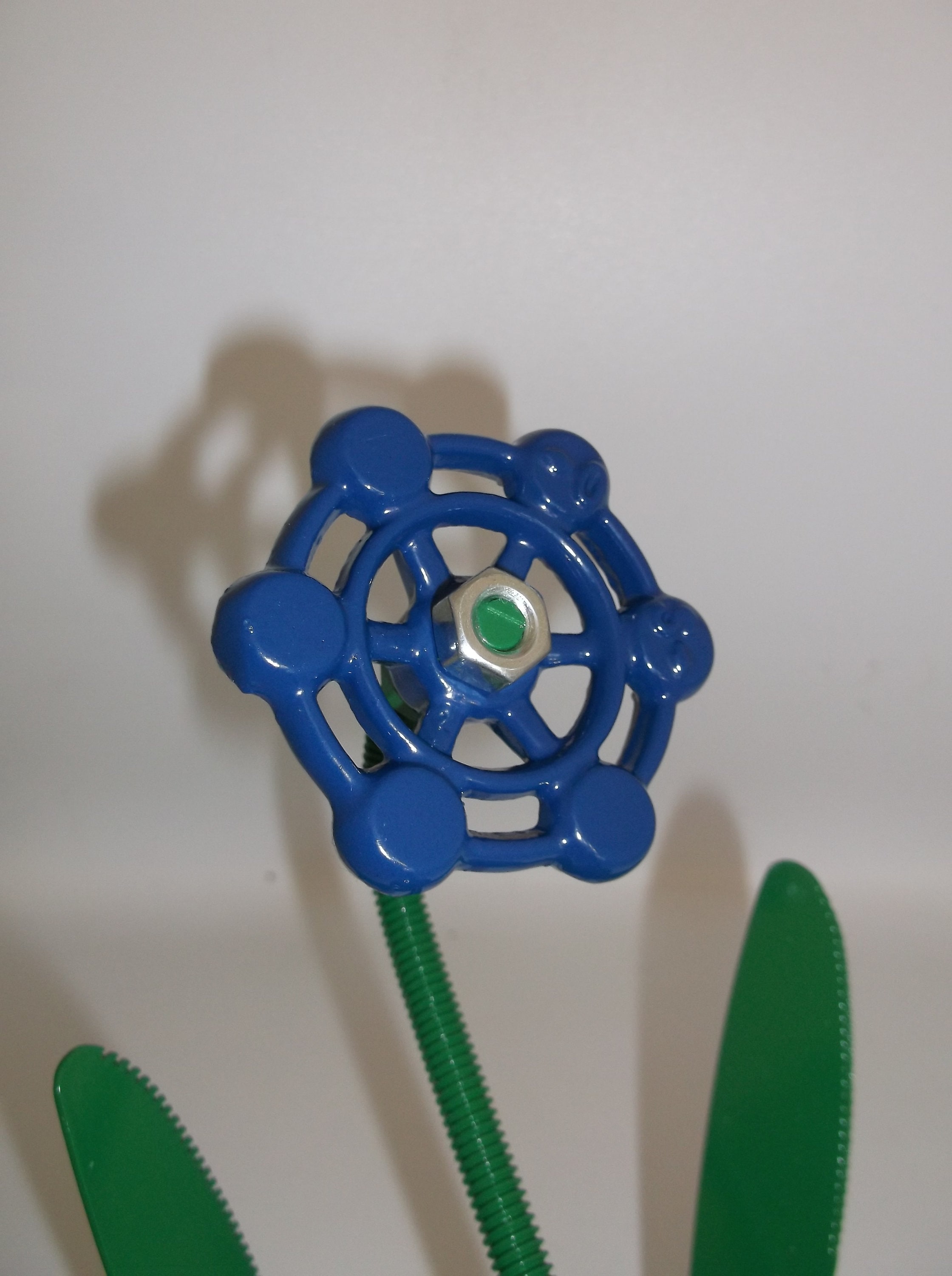 Blue Metal Flowers, Sculptured Floral Decor, Faucet Flower - Etsy