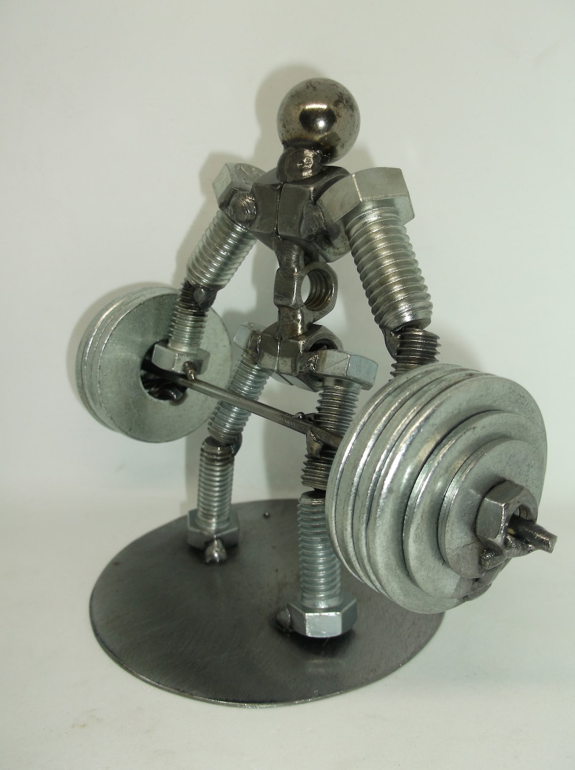 4 Plates Deadlift Weight Lifter, Metal Bolt Figurine, Body Builder ...