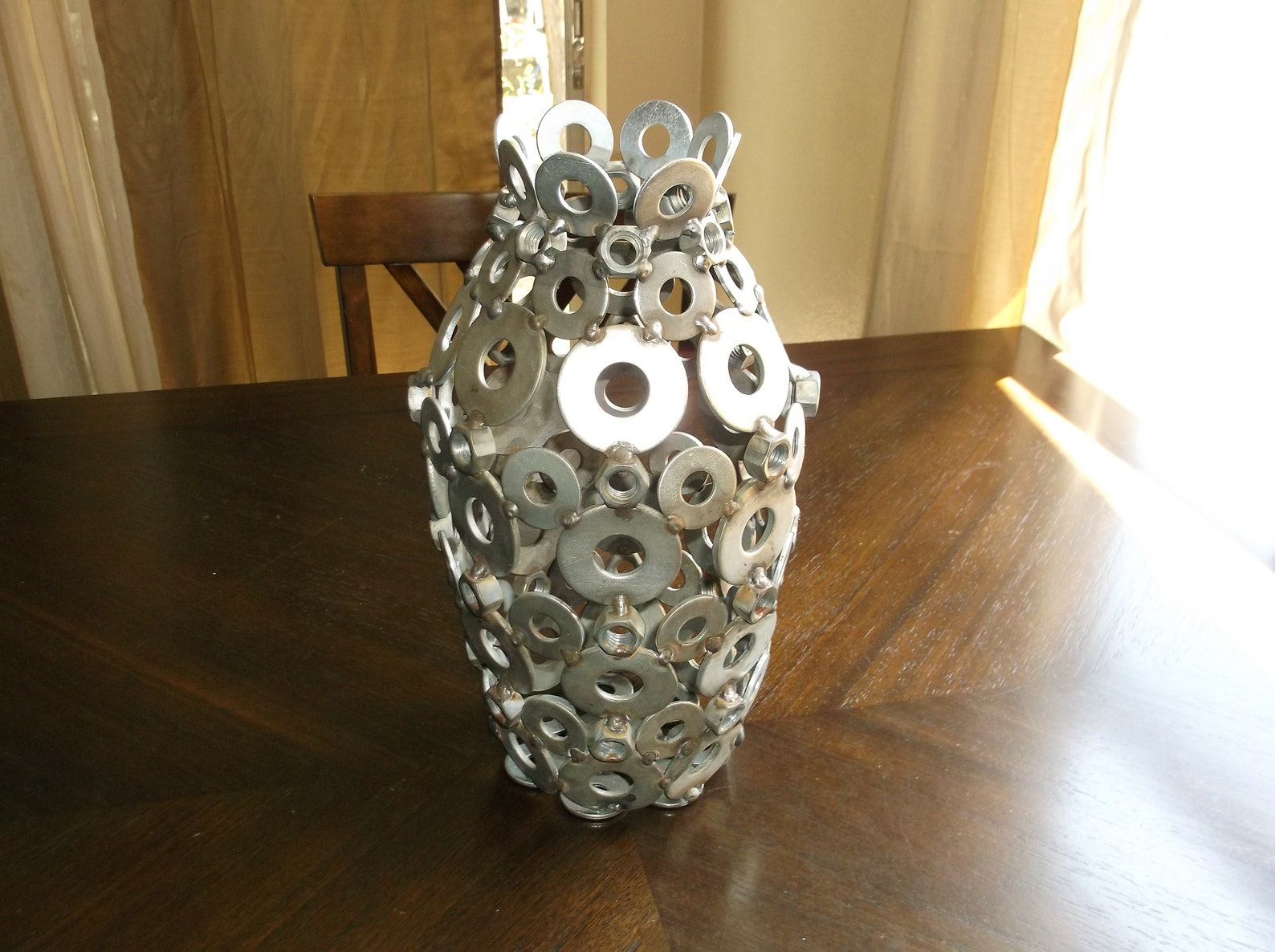 Vase Metal Recycled Art Metal Art Home Decor - Etsy