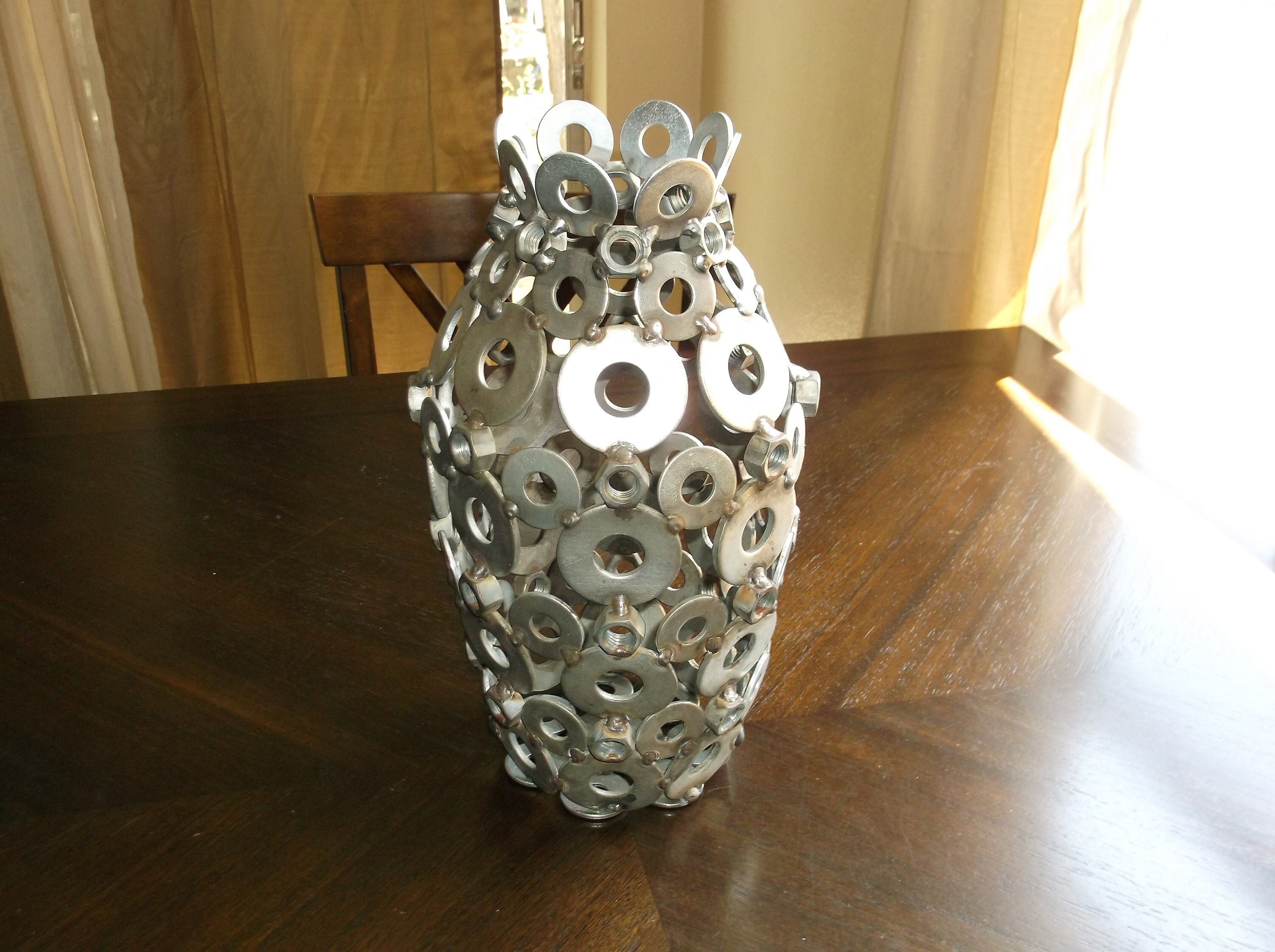 Vase Metal Recycled Art Metal Art Home Decor | Etsy