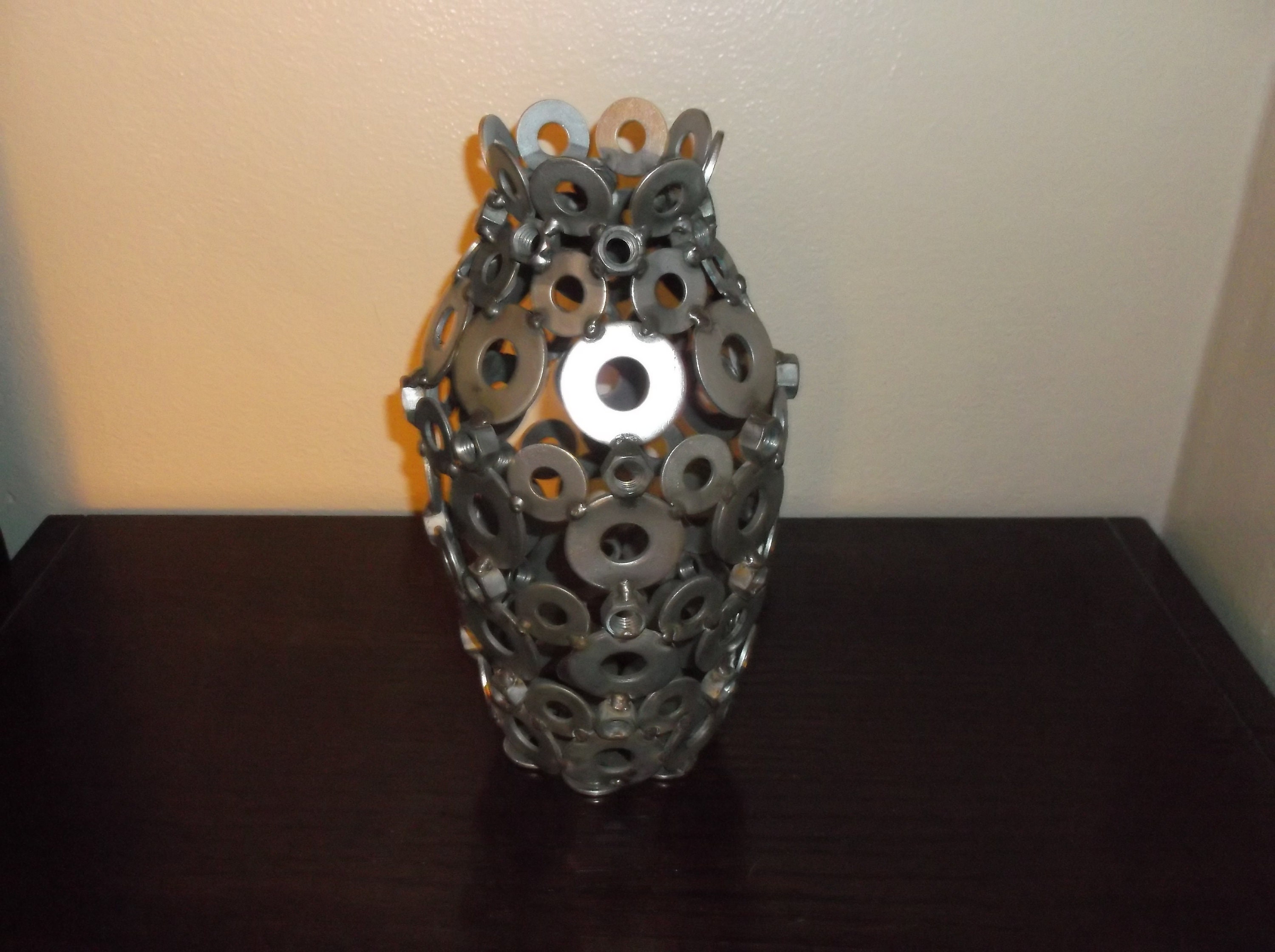 Vase Metal Recycled Art Metal Art Home Decor | Etsy