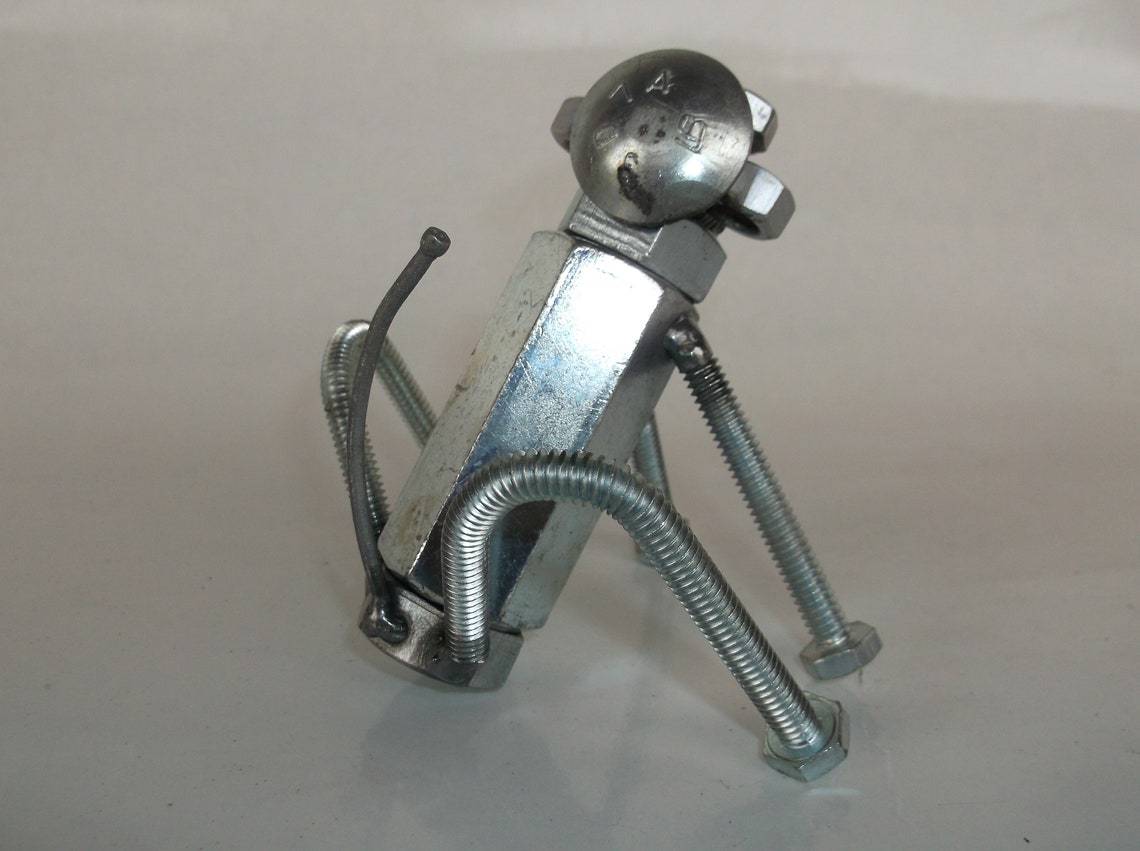 Monkey Metal Monkey Sculpture Miniature Monkey Figurine - Etsy