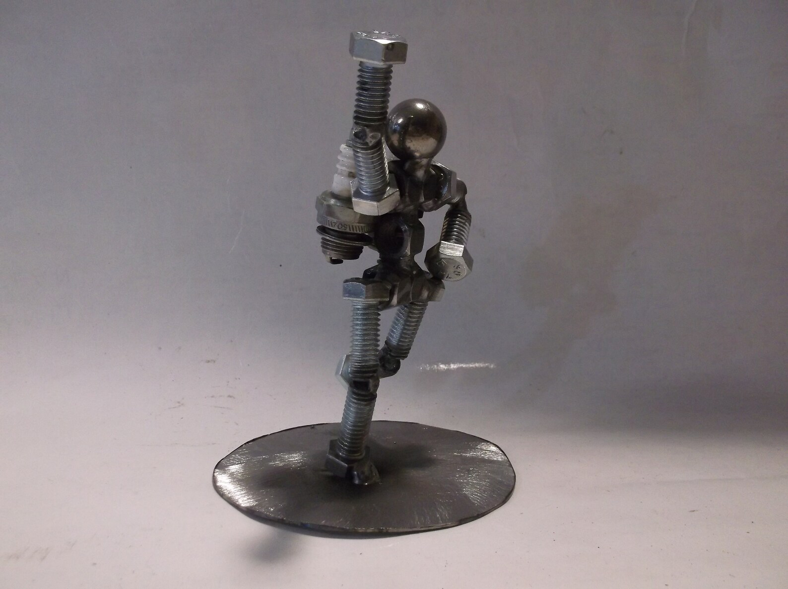 Rocket Man, Metal Bolt Figurine, Upcycled Art - Etsy