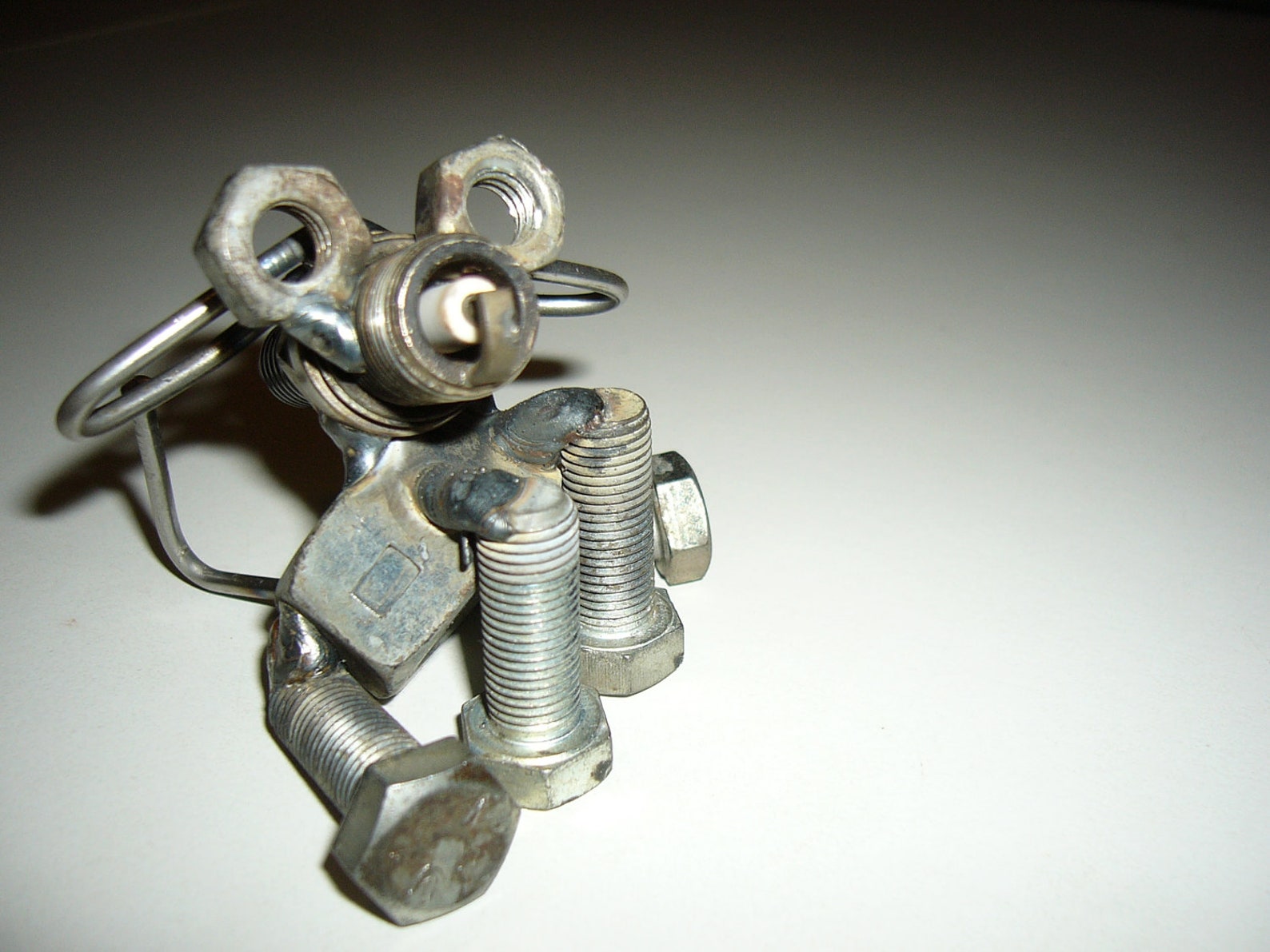 Dog Sitting Dog Figurine Metal Spark Plug Dog Metal Art | Etsy