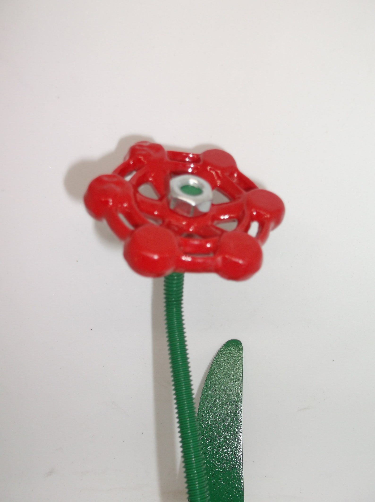 Red Metal Flower Sculptured Floral Decor Faucet Flower | Etsy