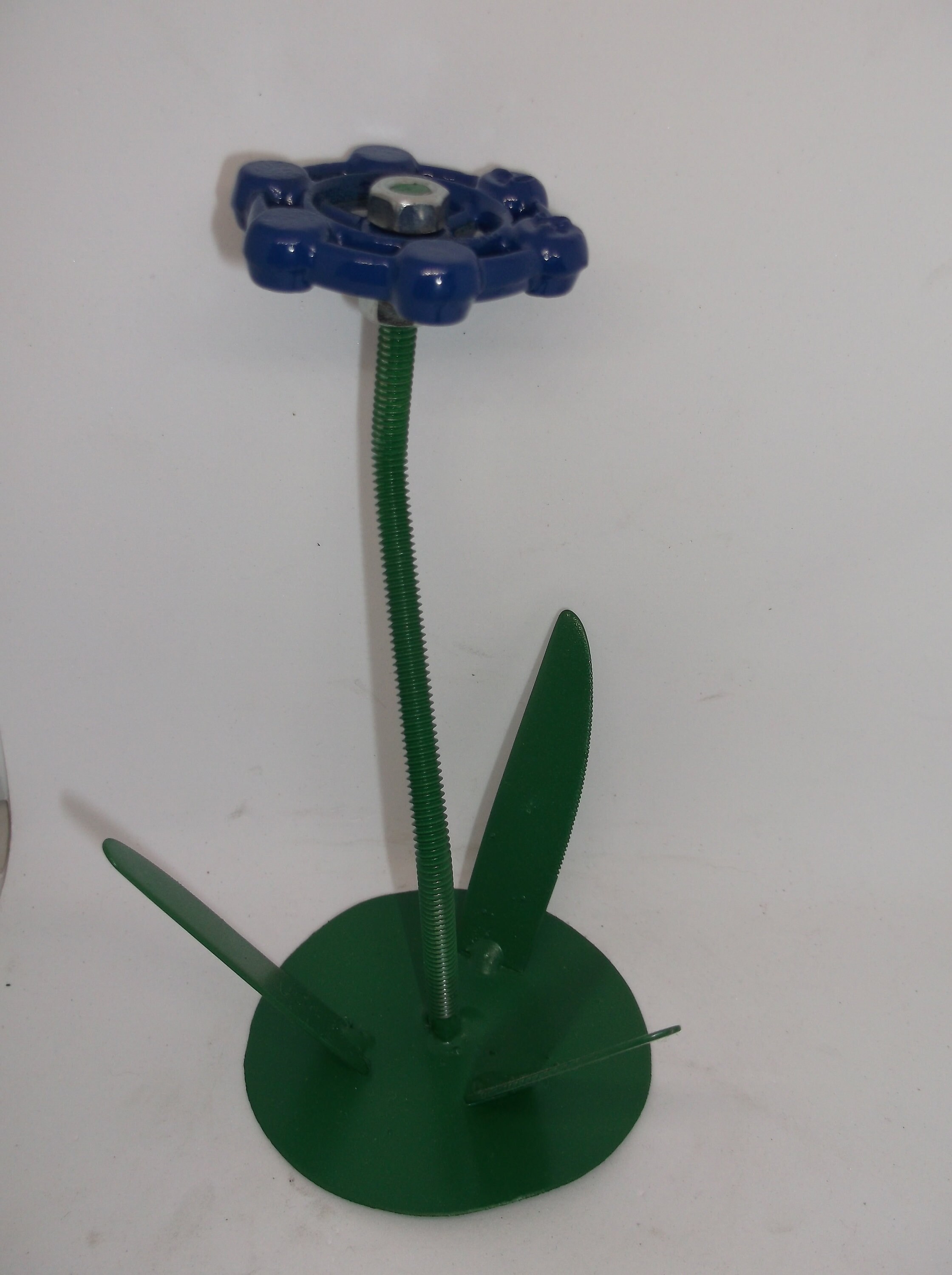 Blue Metal Flowers, Sculptured Floral Decor, Faucet Flower - Etsy