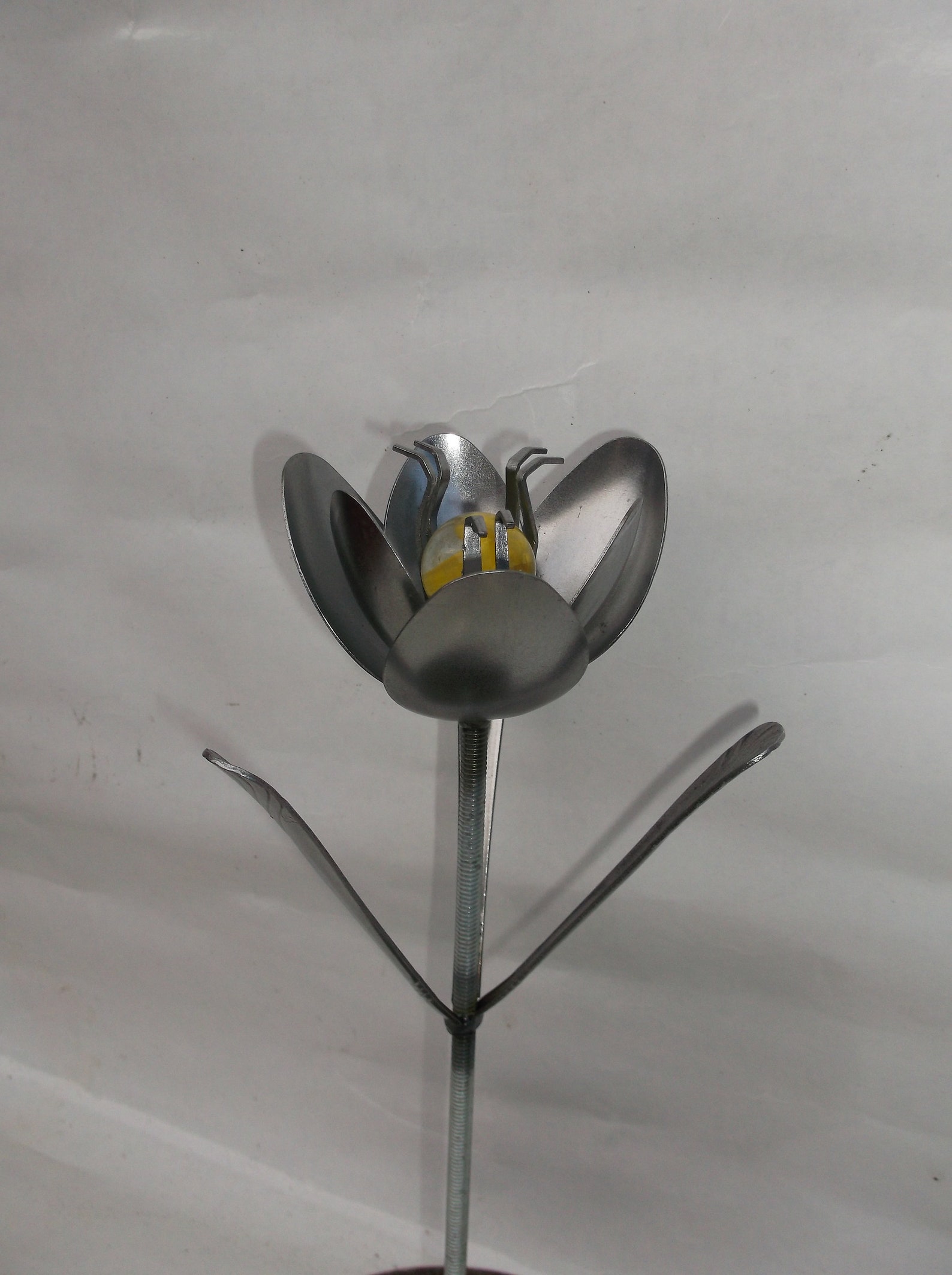 Yellow Tulip Metal Art Tulip Spoon Flower Recycled - Etsy