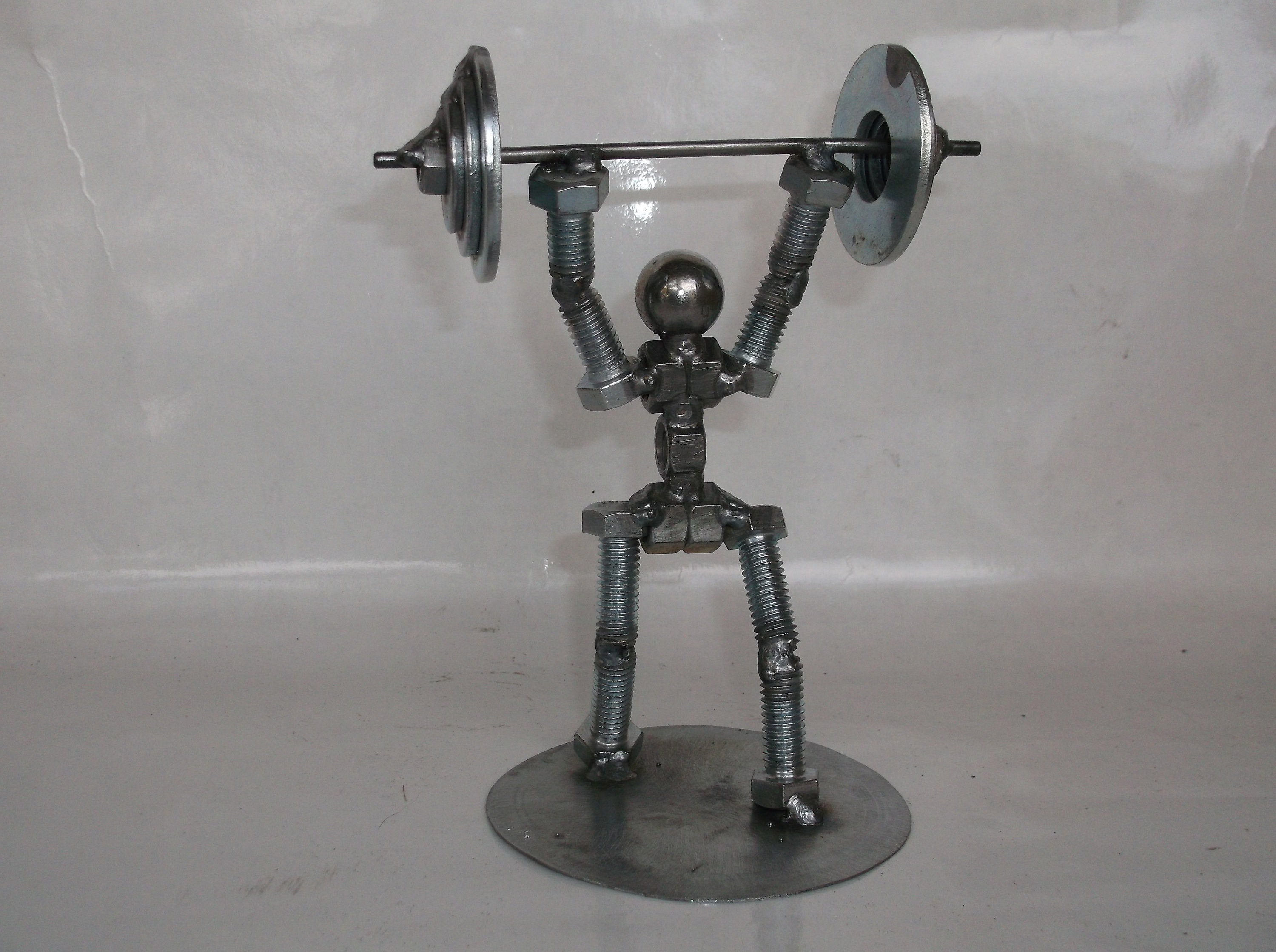 Military Press Weight Lifter Metal Bolt Figurine Athlete | Etsy